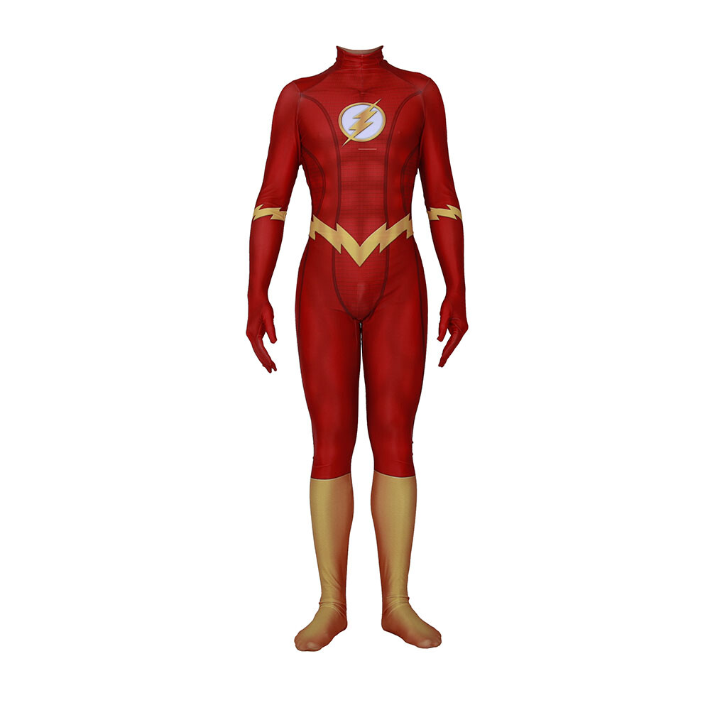 Superheroes Flash costume Lycra Fabric Bodysuit - MYanimec
