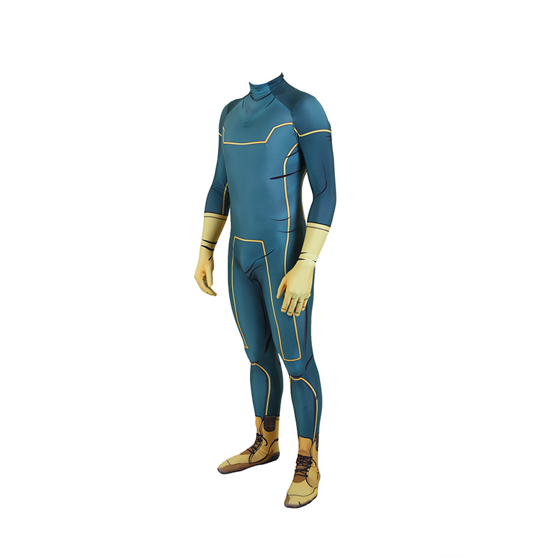 Kick Ass Costume Lycra Fabric Bodysuit Superhero Halloween Zentai Suit Myanimec