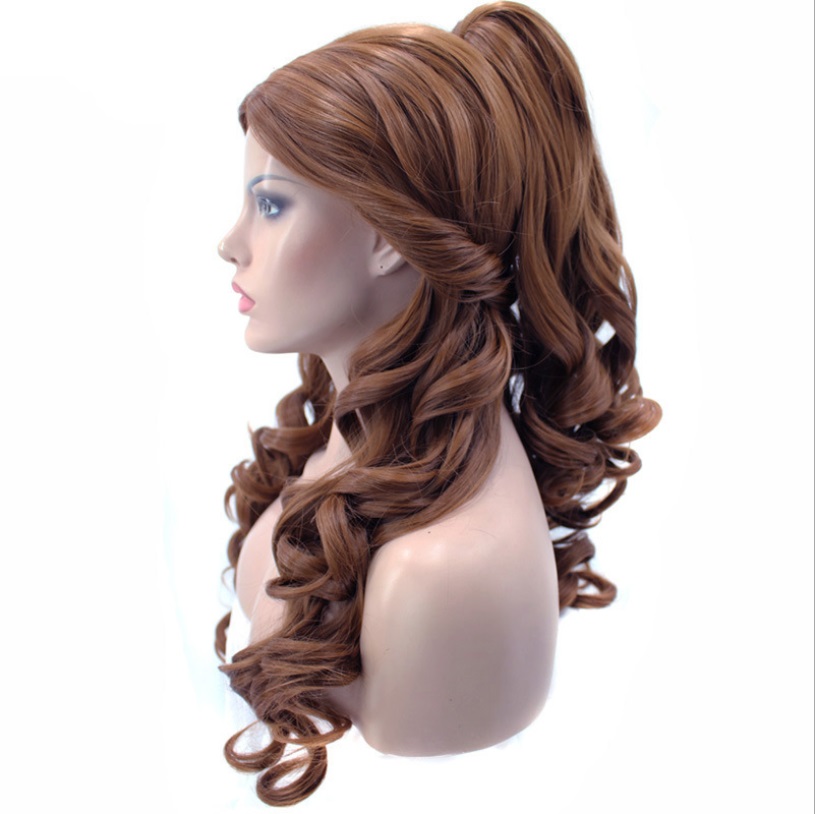 Beauty and the Beast Bella Wig Women's Sexy Long Curly Fancy Dress Wig ...