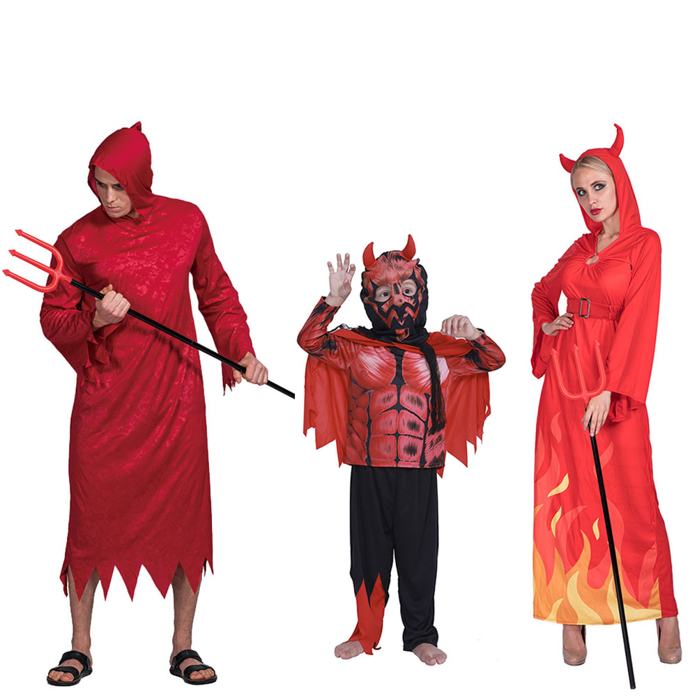 Halloween adults kids costume demon cosplay stage performance clothes ...