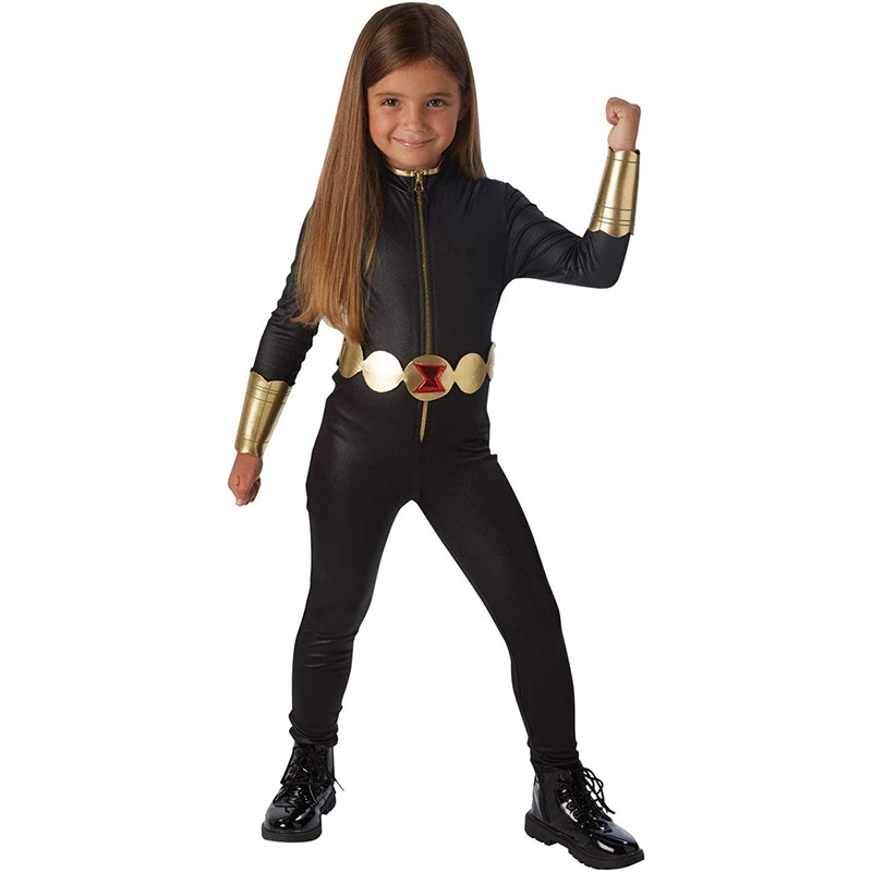 Avengers Black Widow Kids Costume Halloween Girls Superhero Cosplay ...