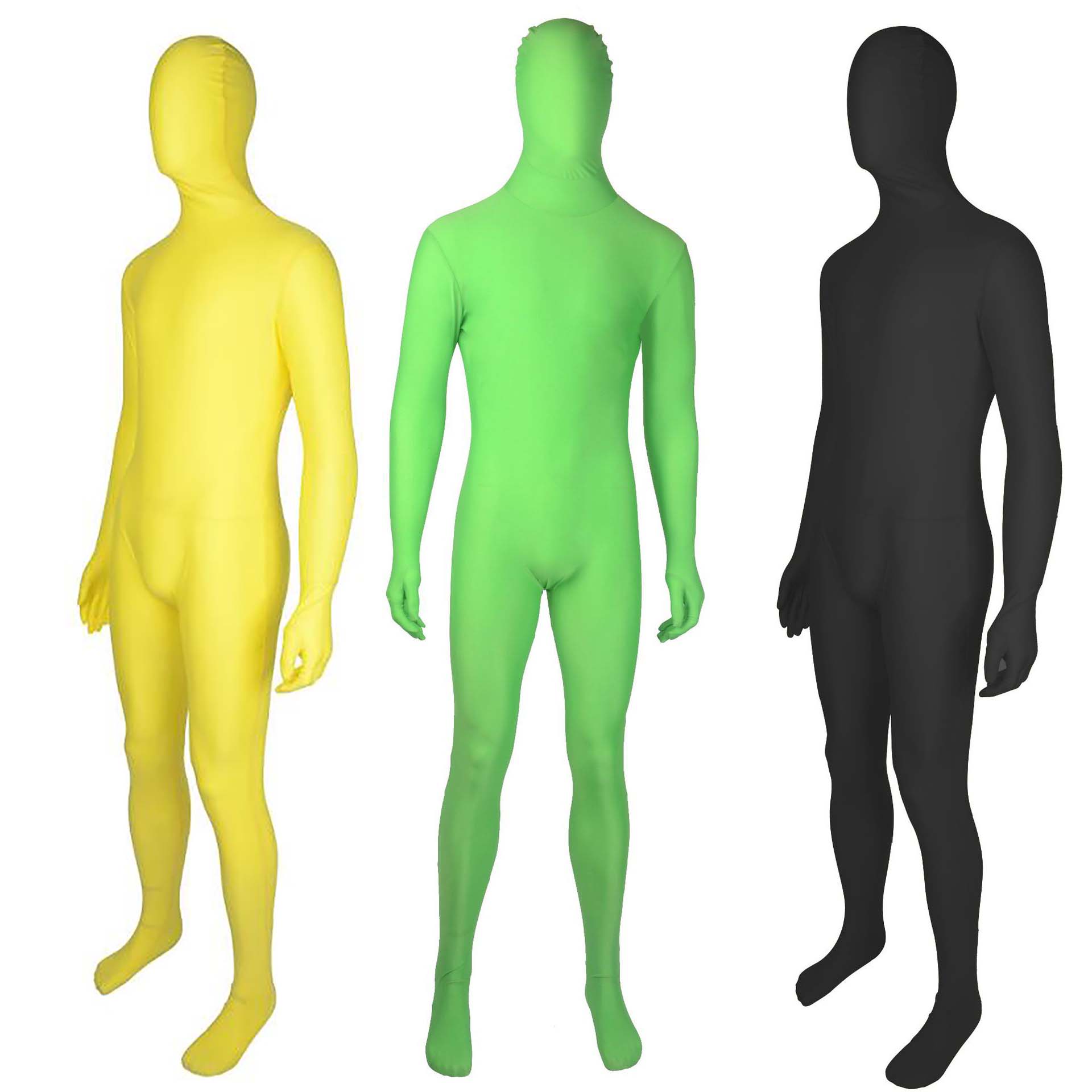 Solid color Halloween all-inclusive jumpsuit tights in three colors ...