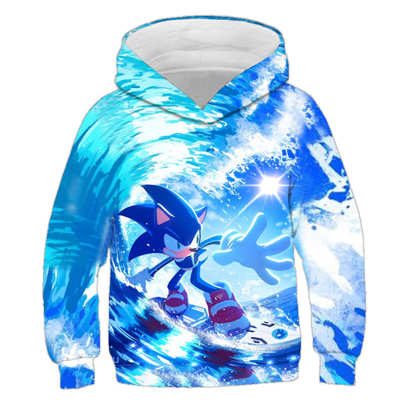 child Kids sonic the hedgehog hoodie sweatshirt sweater 3D style - MYanimec