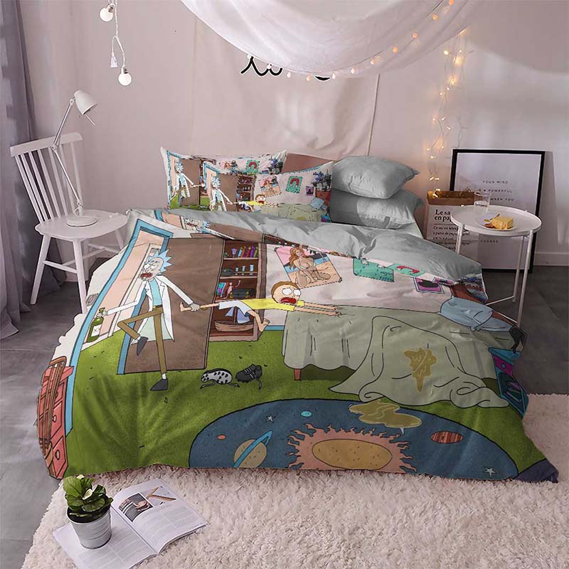 Rick And Morty Bed Comforter Set - MYanimec