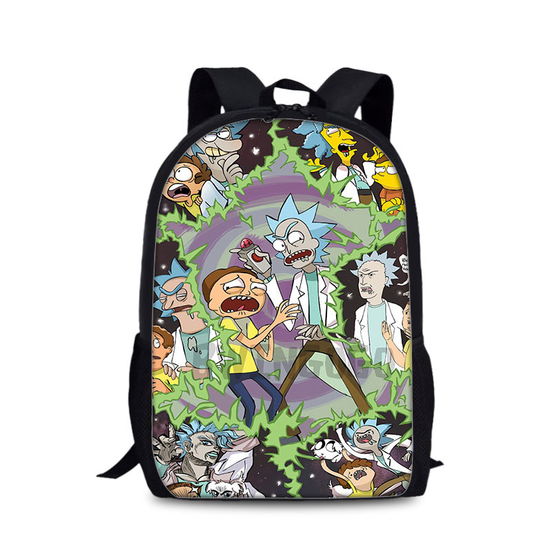 Hiking Backpack Rick And Morty Rucksacks - MYanimec