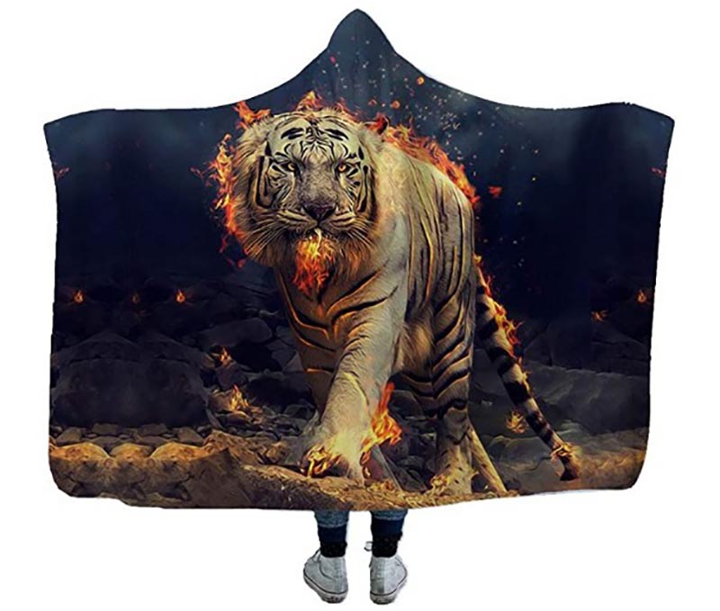 Tiger Print Throw Blanket 3D Style - MYanimec