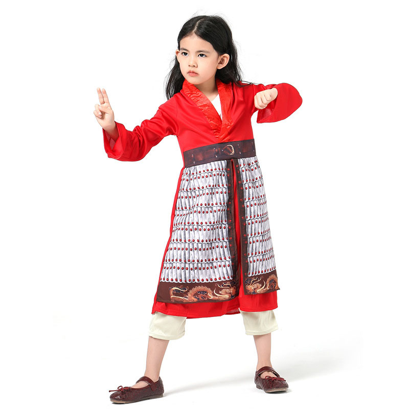 Kids Mulan Costume Red Outfit - MYanimec