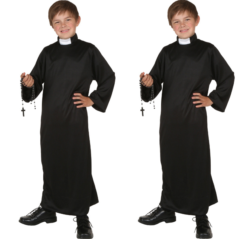 Priest Costume Role Play Outfit For Boys - MYanimec