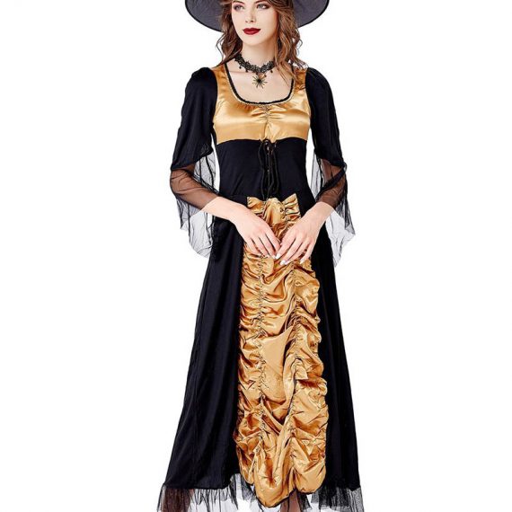 Adult Magic Witch Magician Costume Black Outfit - MYanimec