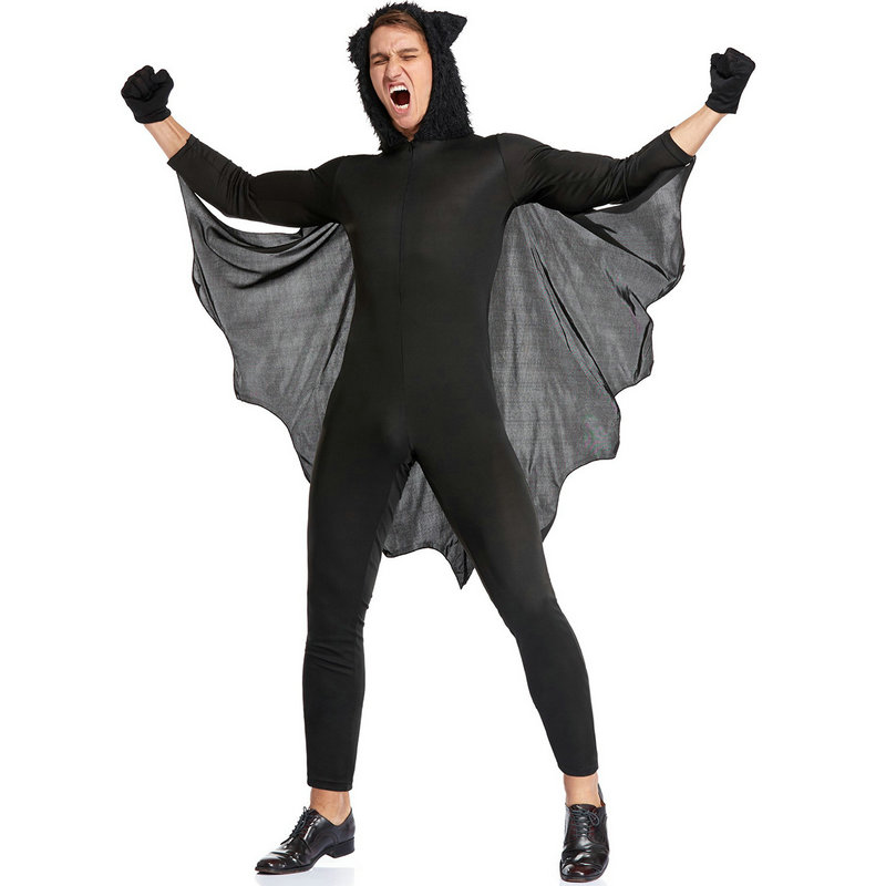 Mens Bat Wings Black Costume - MYanimec