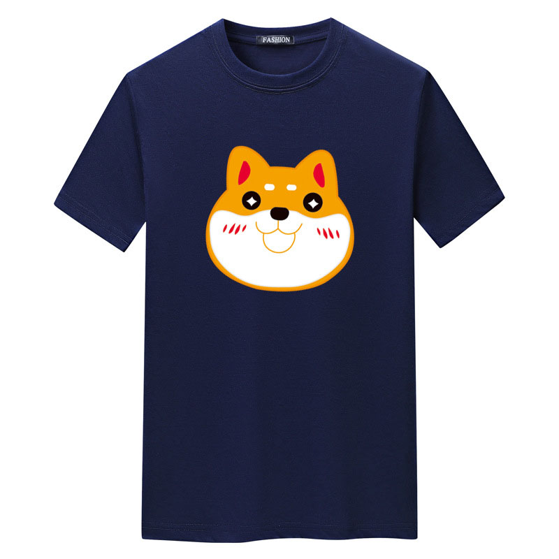 Pure Color Cartoon Print Dog T Shirts - MYanimec