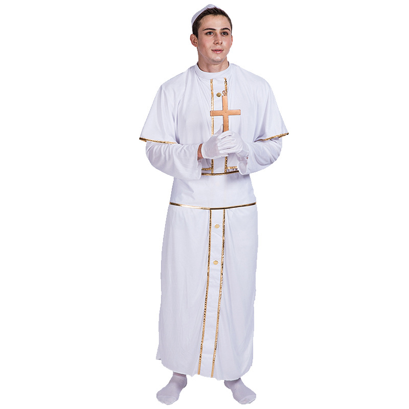 Halloween Father Pontifex Pope Costume Cosplay Outfit - MYanimec