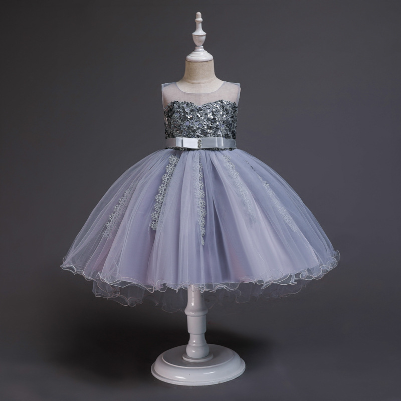 Halloween Gray Princess Costumes Girls Dress - MYanimec