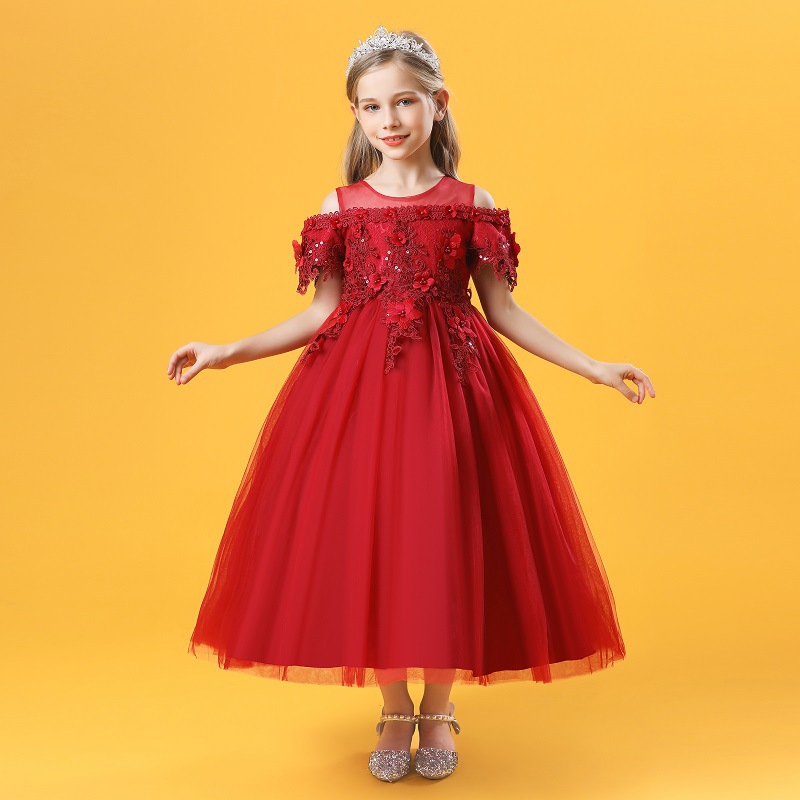 Red Princess Costumes Girls Dress - MYanimec