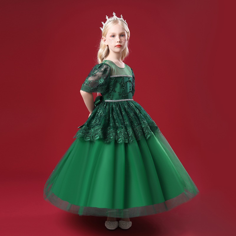 Princess Green Costumes Dress For Girls - MYanimec