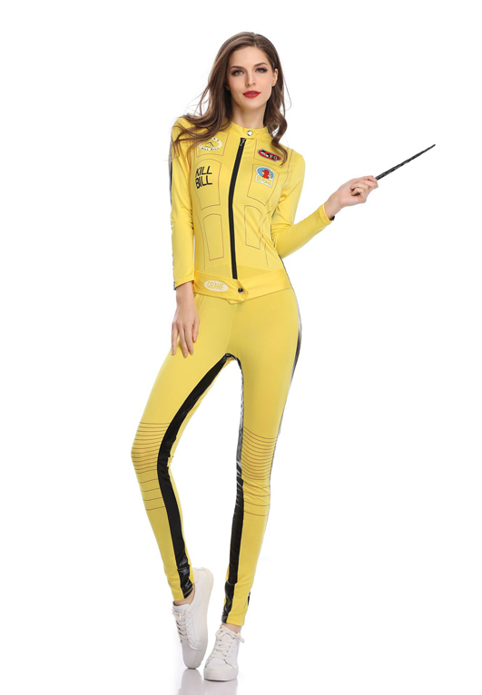 Race Queen Model Costume Halloween Yellow Outfit - MYanimec