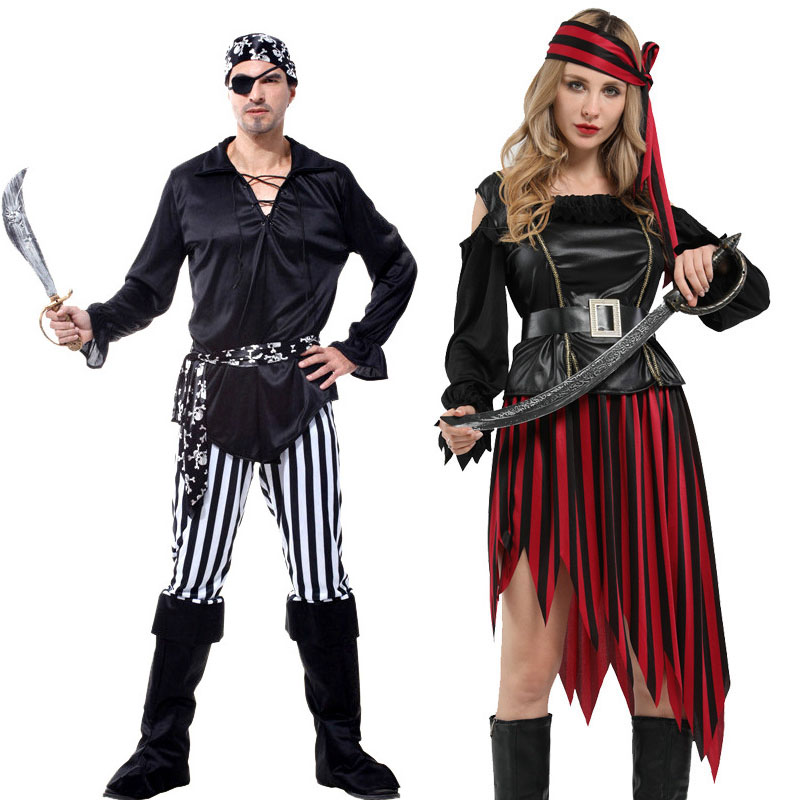 Adult Pirate Costume Halloween Couples Outfits - MYanimec