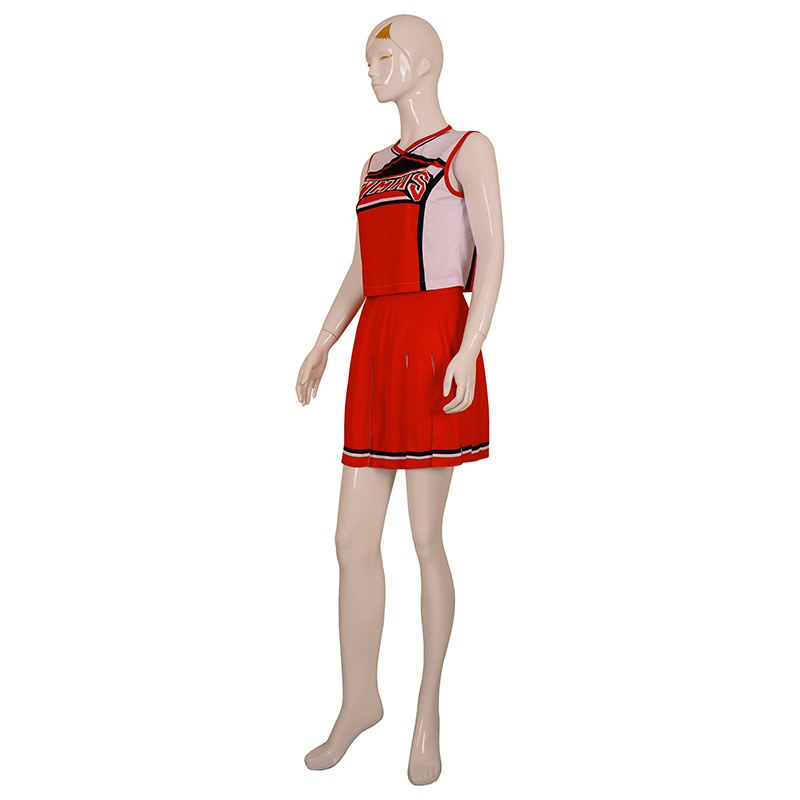 Red Cheerios Glee Uniform School Gril Cheerleader Costumes - MYanimec
