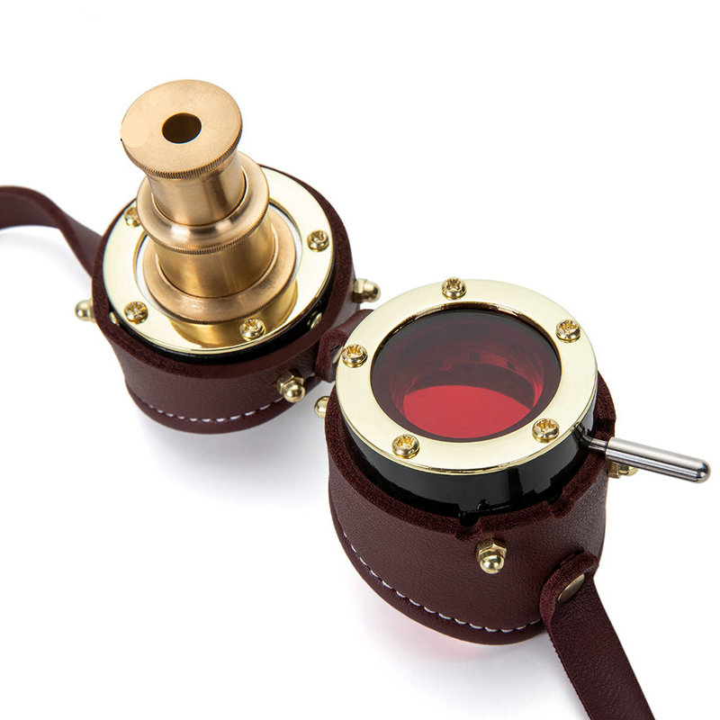 Steampunk PU Red Blindfold Goggles - MYanimec