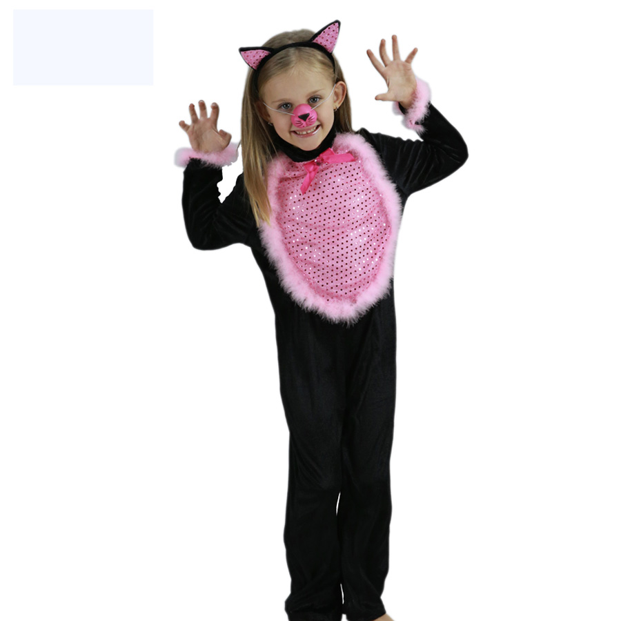 Girls Cute Cat Halloween Costume - MYanimec