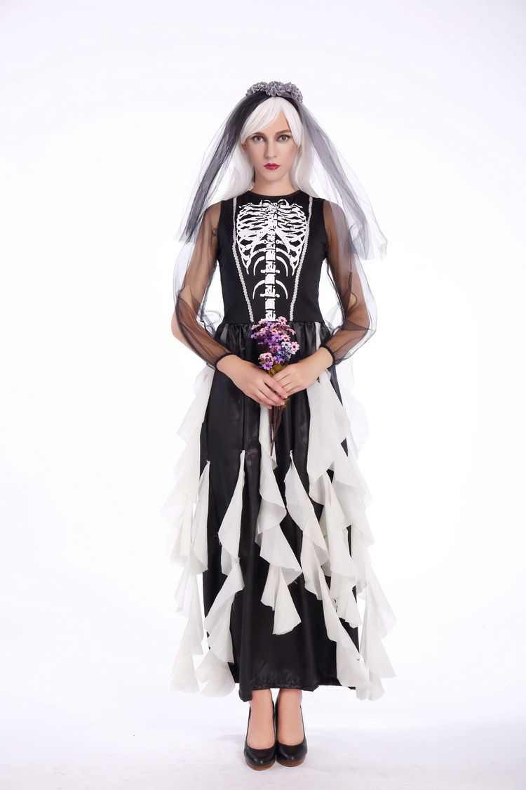 Womens Scary Skeleton Halloween Costume - MYanimec