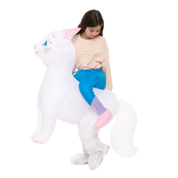 Kids Cute Inflatable Bunny Rider Costume - MYanimec
