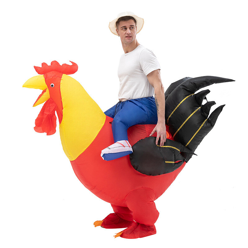 Halloween Funny Riding Chicken Costume - MYanimec