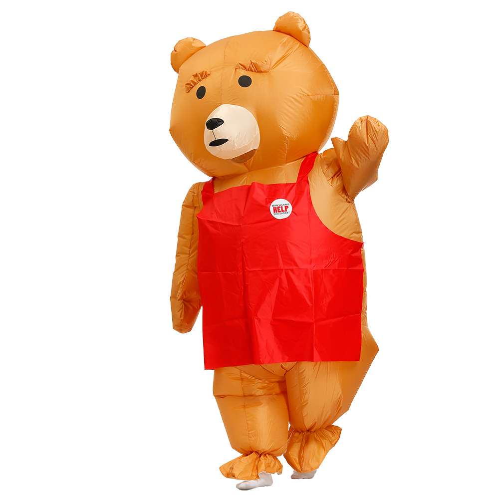 Funny Brown Bear Inflatable Costume For Adult - MYanimec