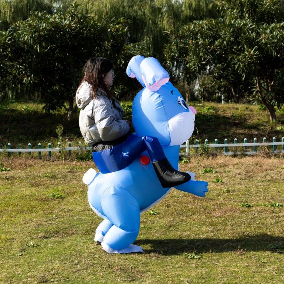Easter Funny Riding Bunny Inflatable Costume - MYanimec