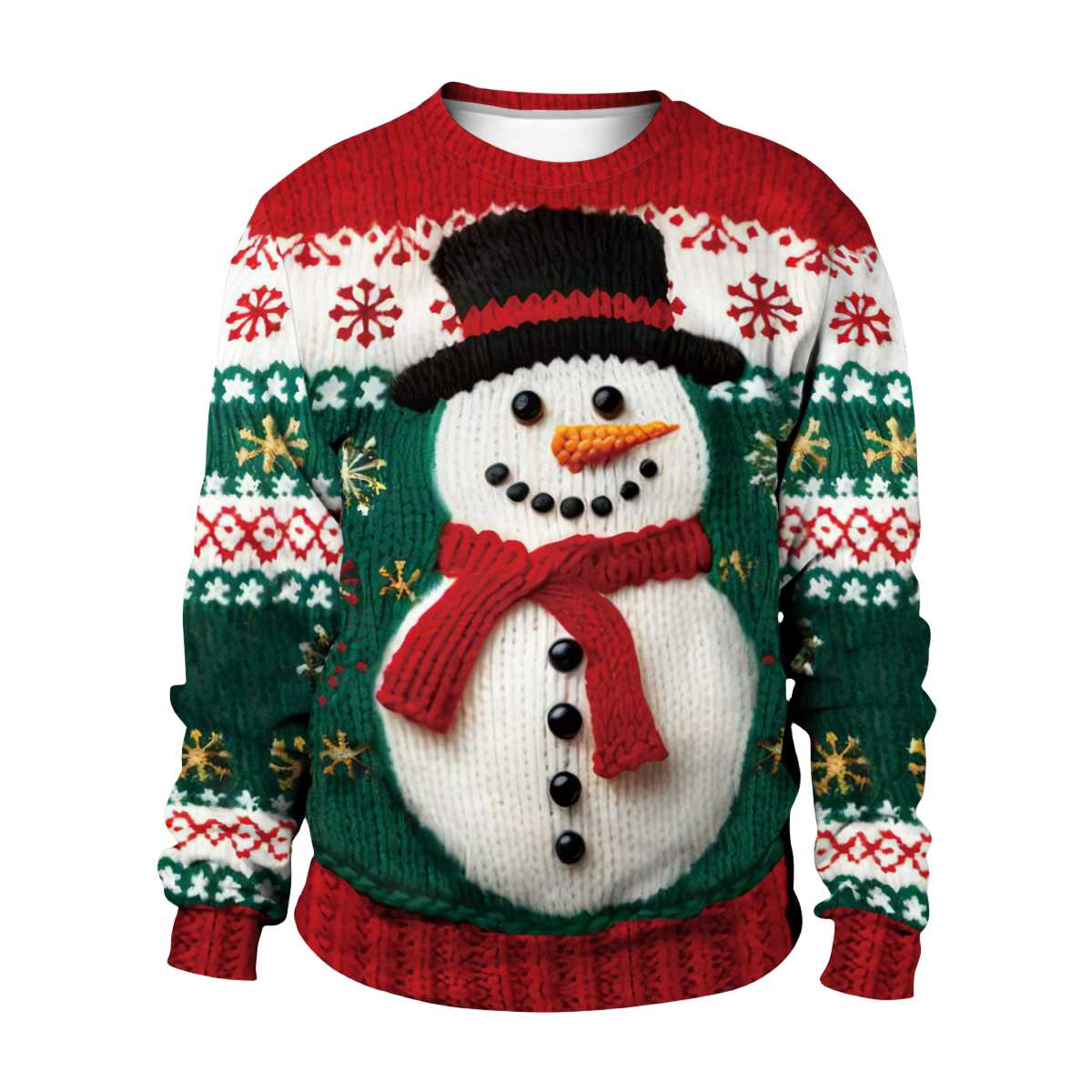 Snowman Ugly Christmas Sweater For Men - MYanimec