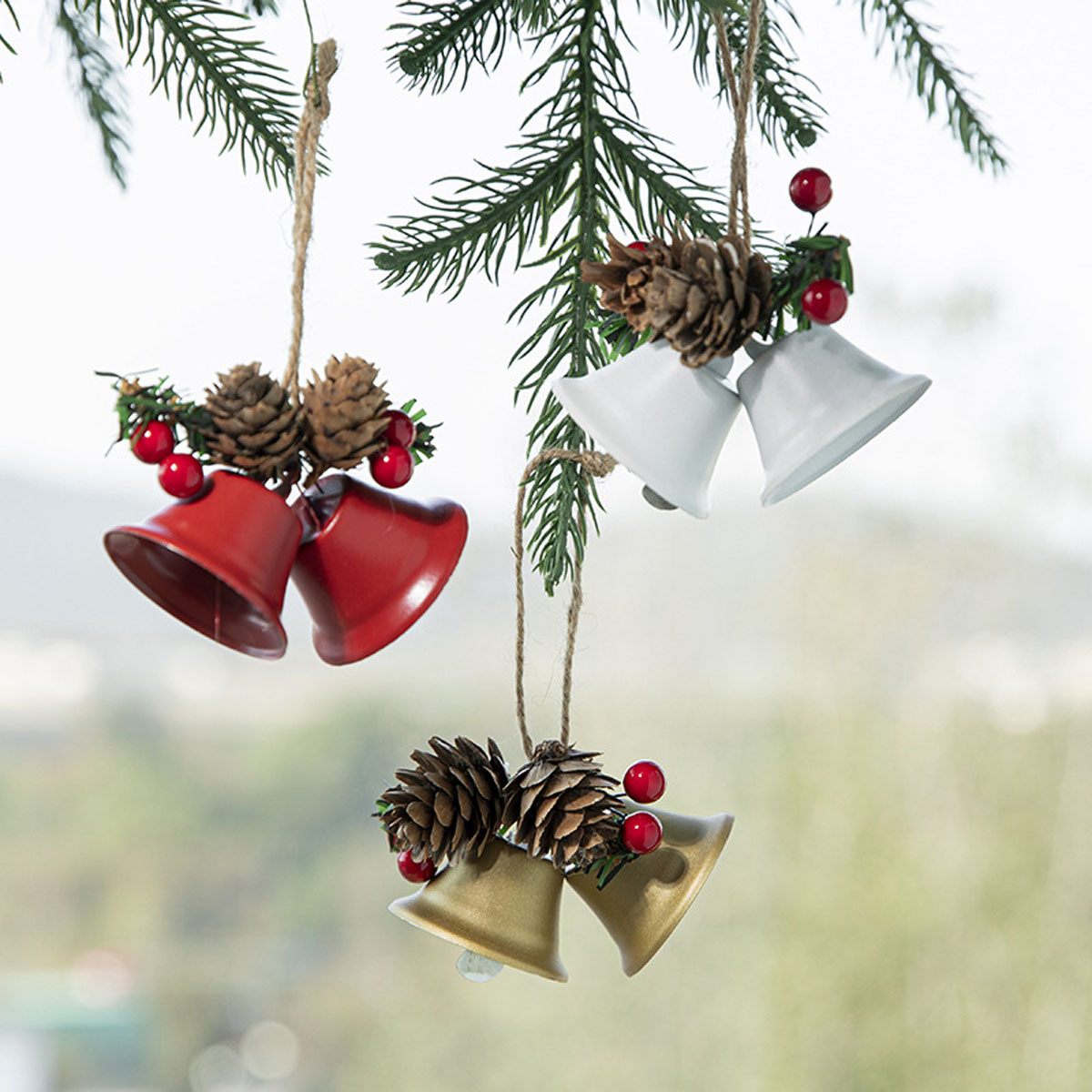 Three Pieces Bell Christmas Tree Decorations - MYanimec
